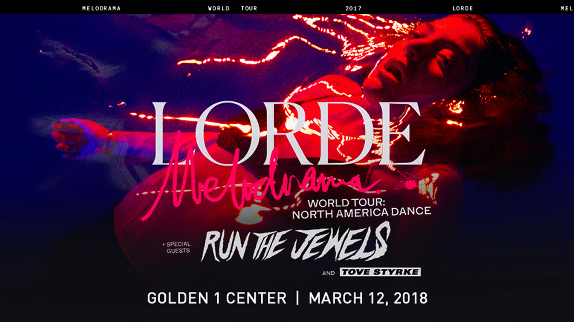 LORDE Announces Melodrama World Tour - Golden 1 Center