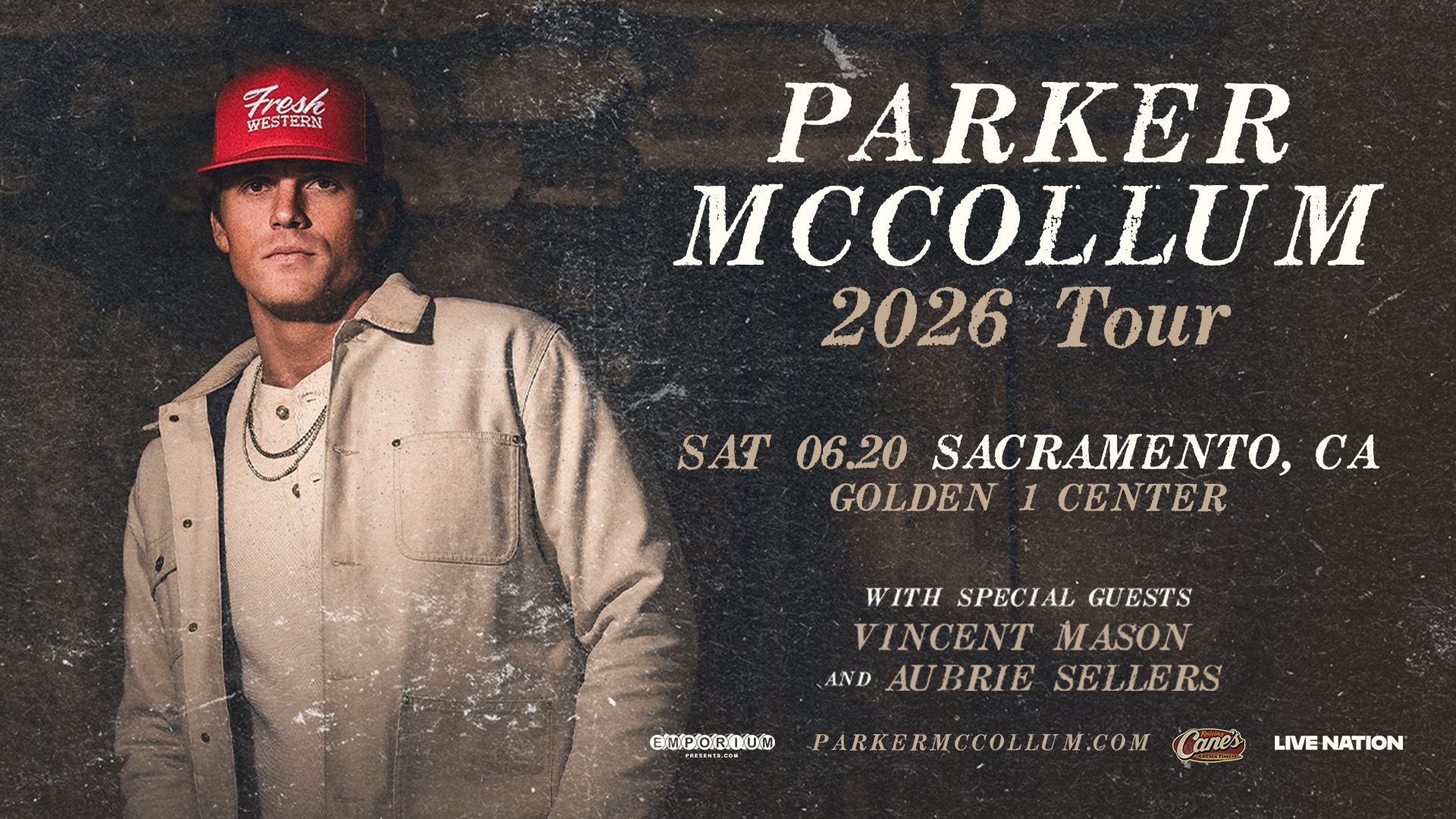 Additional Dates Announced for 2026 Parker McCollum Tour - Golden 1 Center