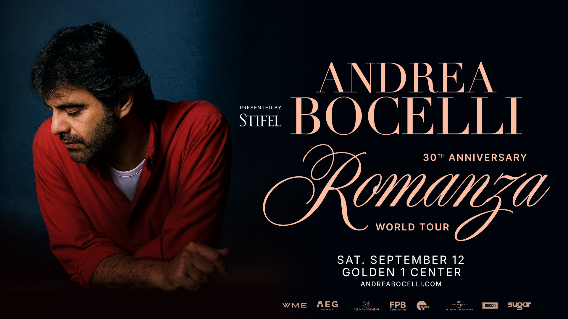 Maestro Andrea Bocelli Announces 2026 Romanza 30th Anniversary North ...